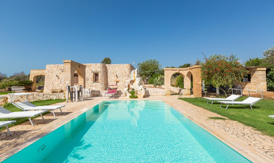 Sea View Villa With Pool, In The Hills Of Pescoluse In Salve, Apulia ...