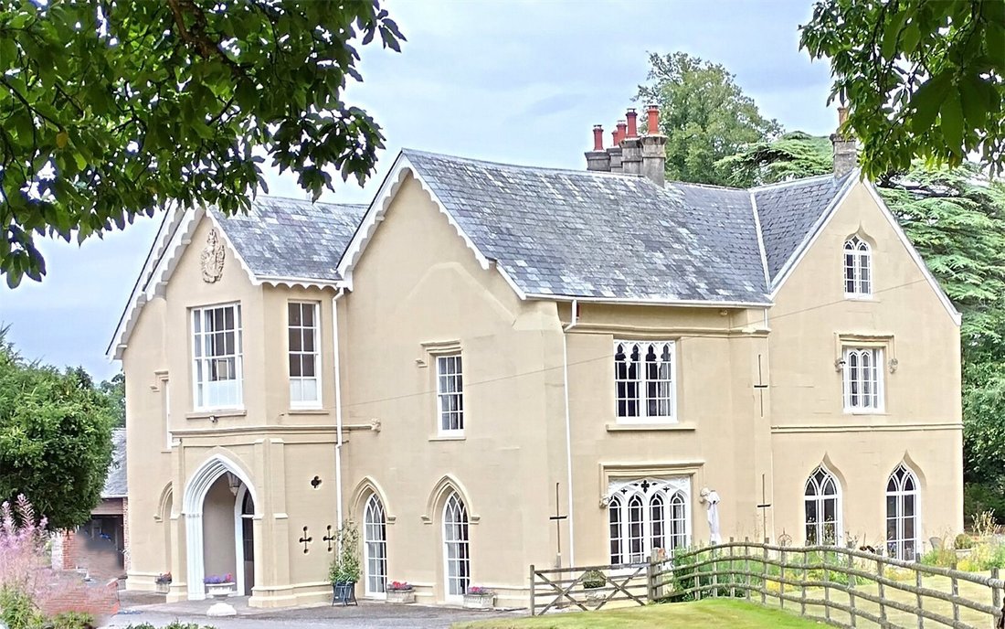 Stunning Georgian Strawberry Gothic Manor In Llanfrynach, Wales, United ...