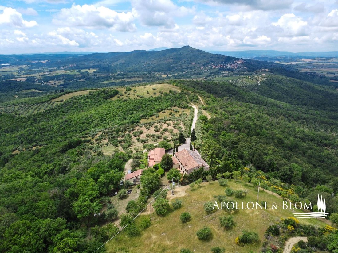 Villa La Rocca With Lake View, Panicale, Perugia In Panicale, Umbria ...