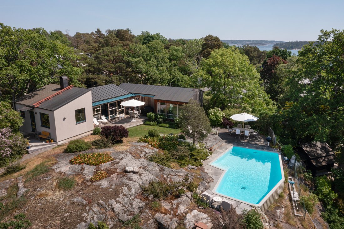 Single Story Villa With Pool Set In In Saltsjöbaden, Stockholm County ...