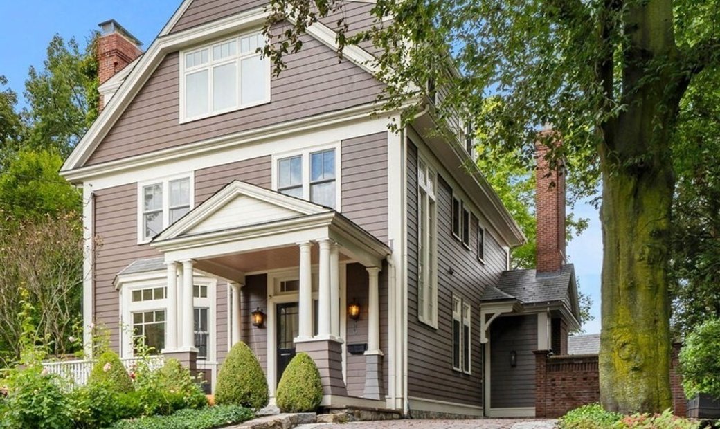 Exquisita Casa De Estilo Arts & En Brookline, Massachusetts, Estados ...