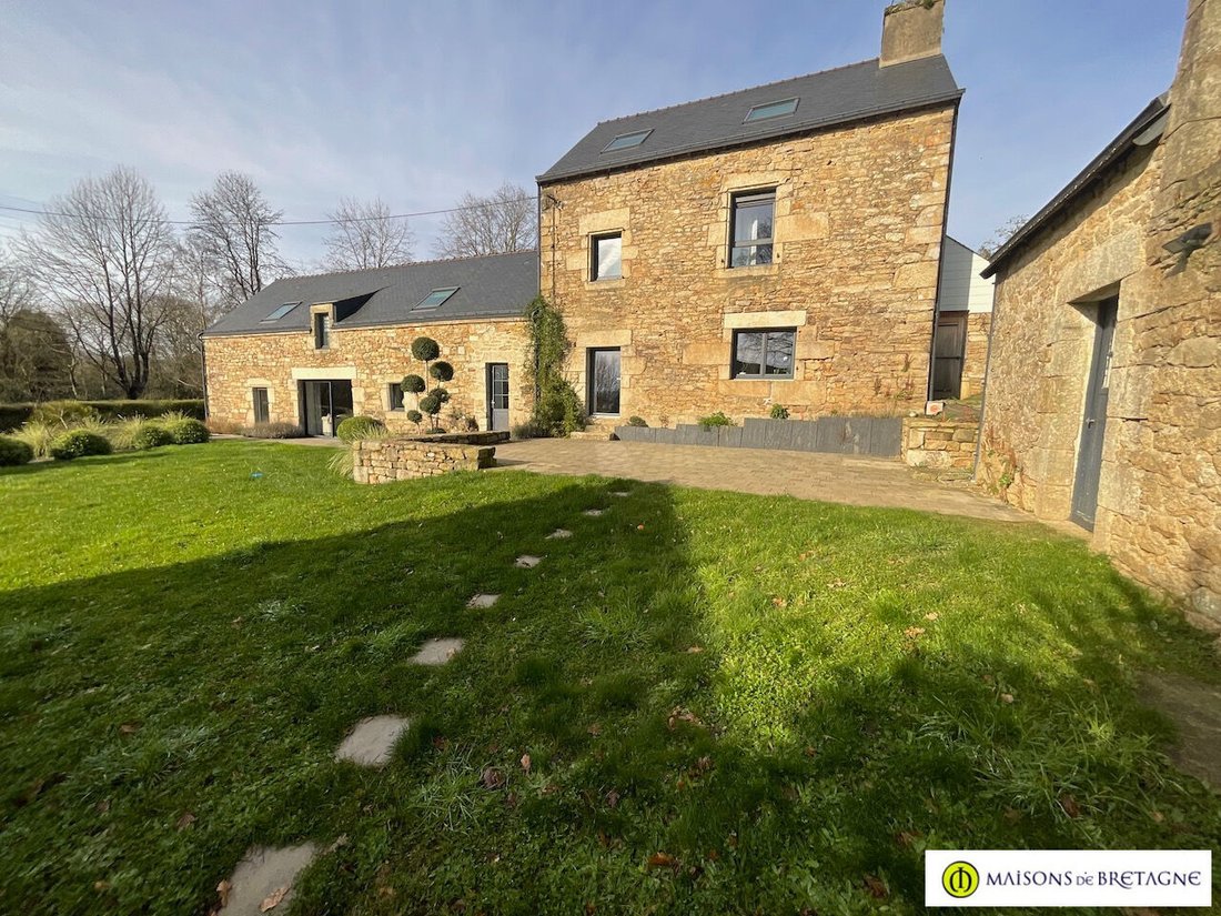 For Sale: Stone Longère With Pool In Morbihan In Baud, Brittany, France ...