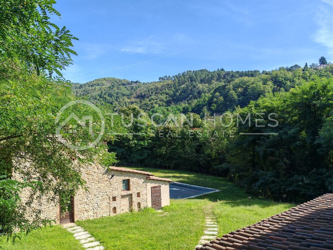 Stone House With Guest Annex And Swimming Pool In Barga, Tuscany, Italy ...