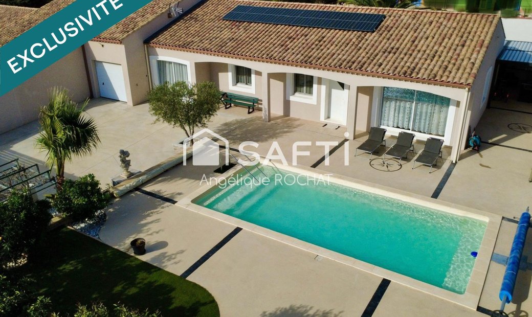 Magnifique Villa Plain Pied Avec Grand Garage In Puimisson, Occitanie ...