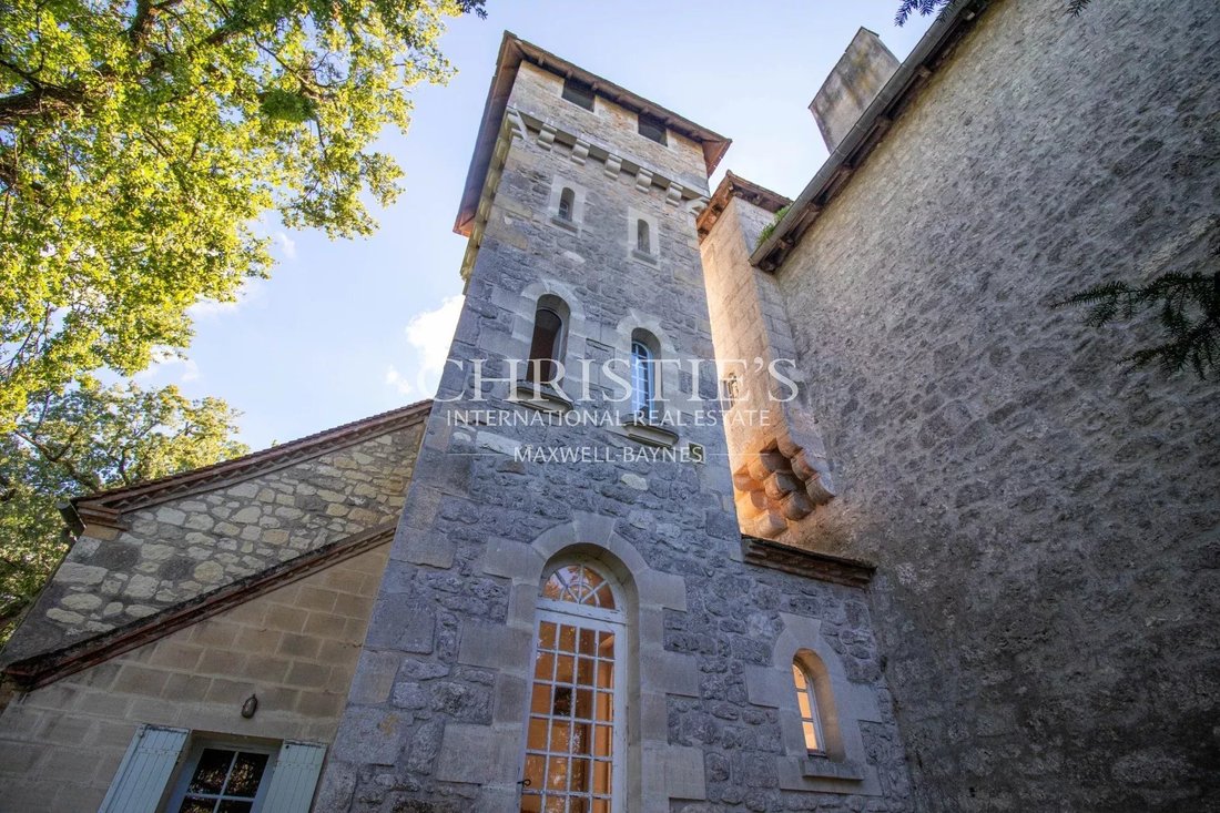 An Exquisite Turreted Chateau Set In Monflanquin, Nouvelle Aquitaine ...