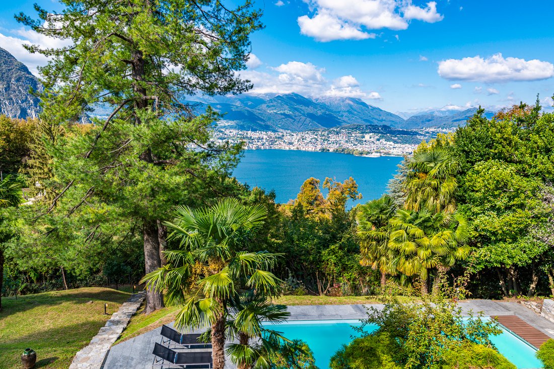 Exclusive Villa With Lake View And Private Park In Lugano, Ticino ...