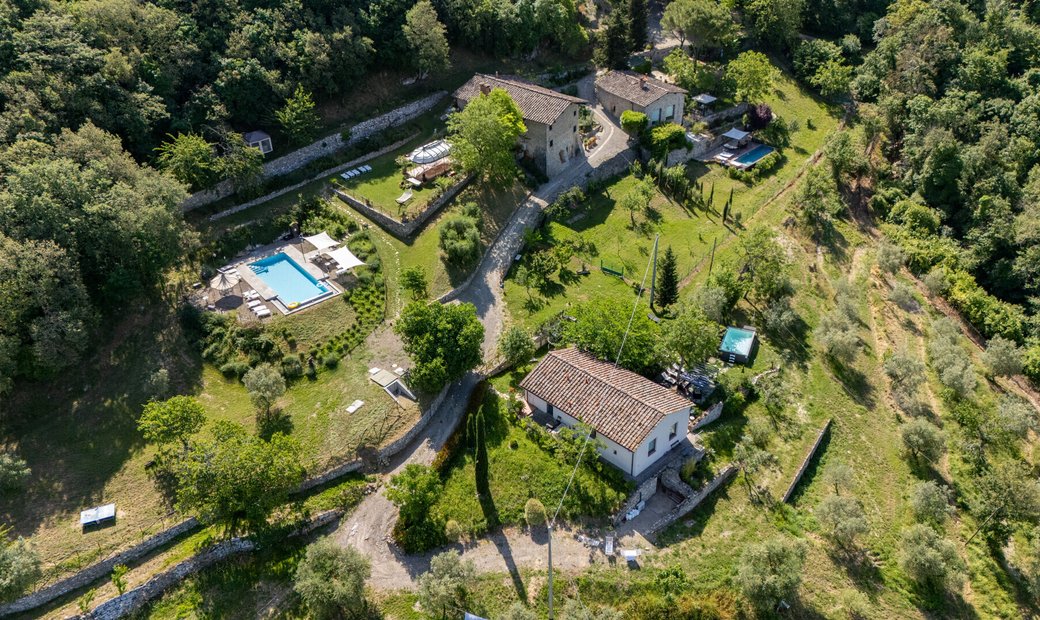 Farmhouse Of Medieval Origin In The Florentine Hills In Tuscany, Italy ...