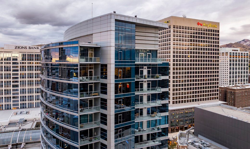 Attico Sopraelevato Che Vive Nel Cuore In Salt Lake City, Utah, Stati ...