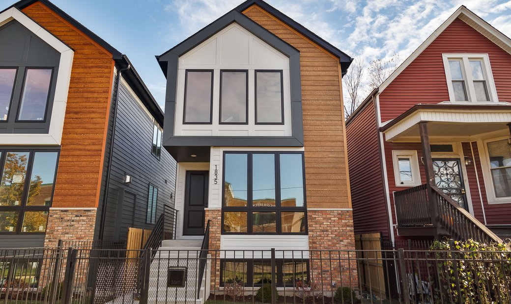 Nouvelle Construction Contemporaine Dans Chicago, Illinois, états Unis ...
