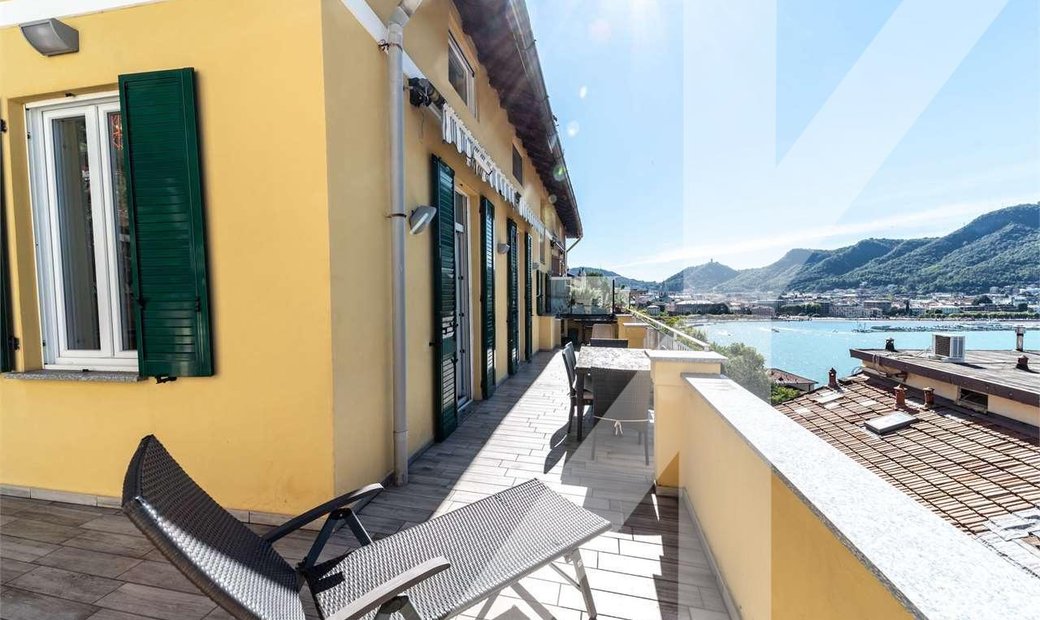 Four Room Apartment On Two Levels With Terrace And In Como, Lombardy ...
