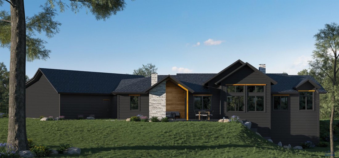 Maison Dans Dans Colonial Pine Hills, South Dakota, Dakota Du Sud ...