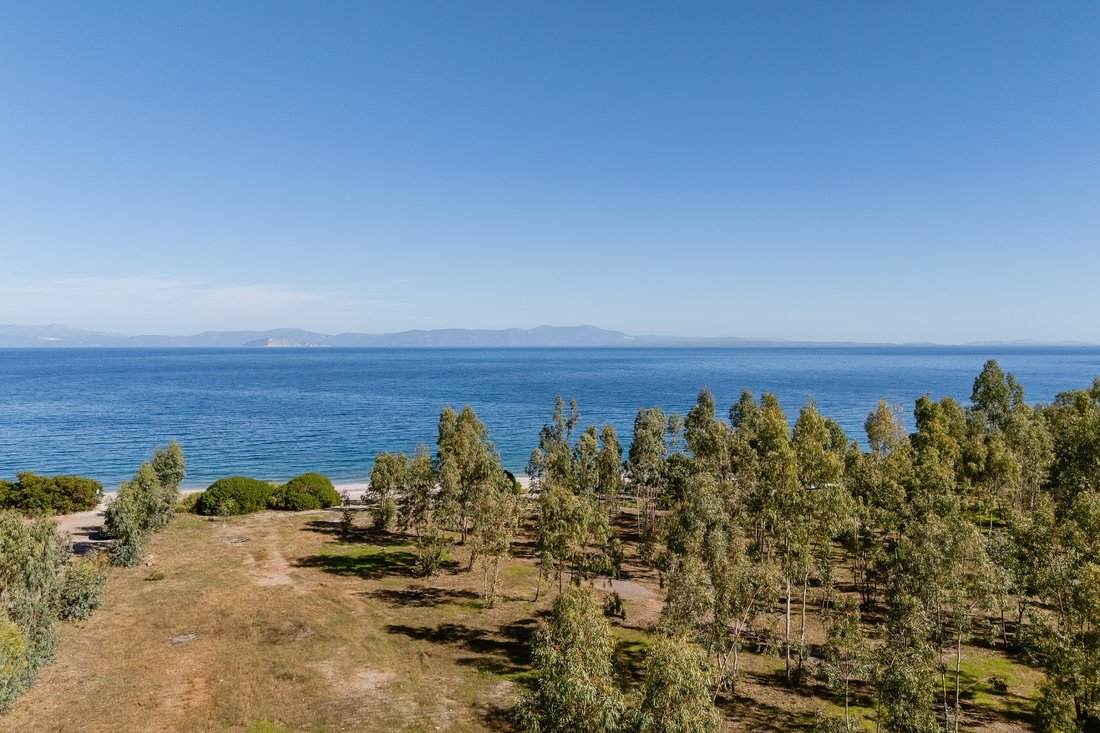 Seaside Plot With Sea And Mountain Views In Turou, Tyros, Greece For ...