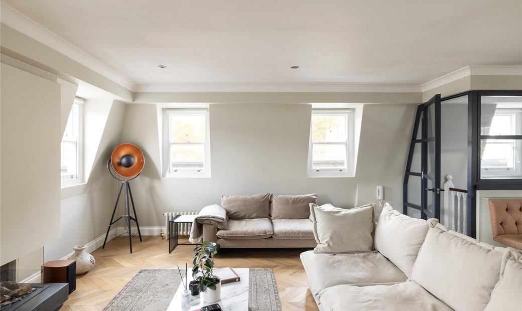 Appartement Plat, Alexander Street, Dans Londres, Angleterre, Royaume ...