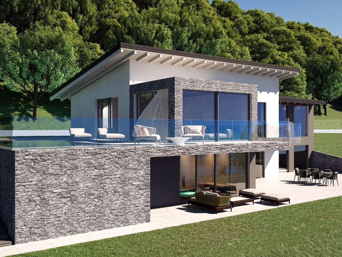 Stunning Modern Villa Under Construction With In Belgirate, Piedmont ...