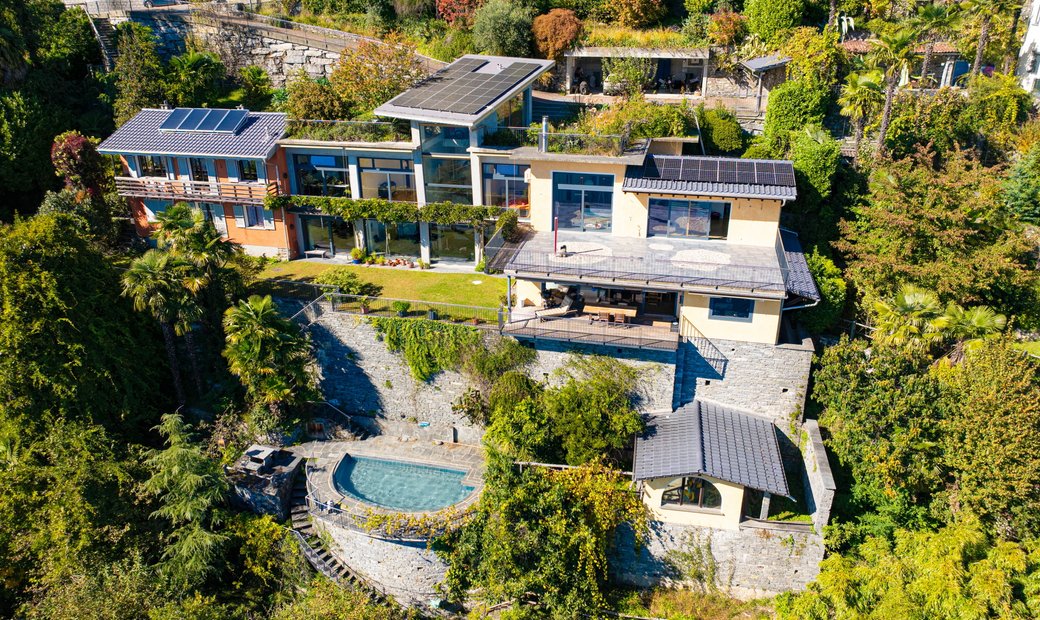 Villa With Spectacular View Of Lake In Ronco Sopra Ascona, Ticino ...