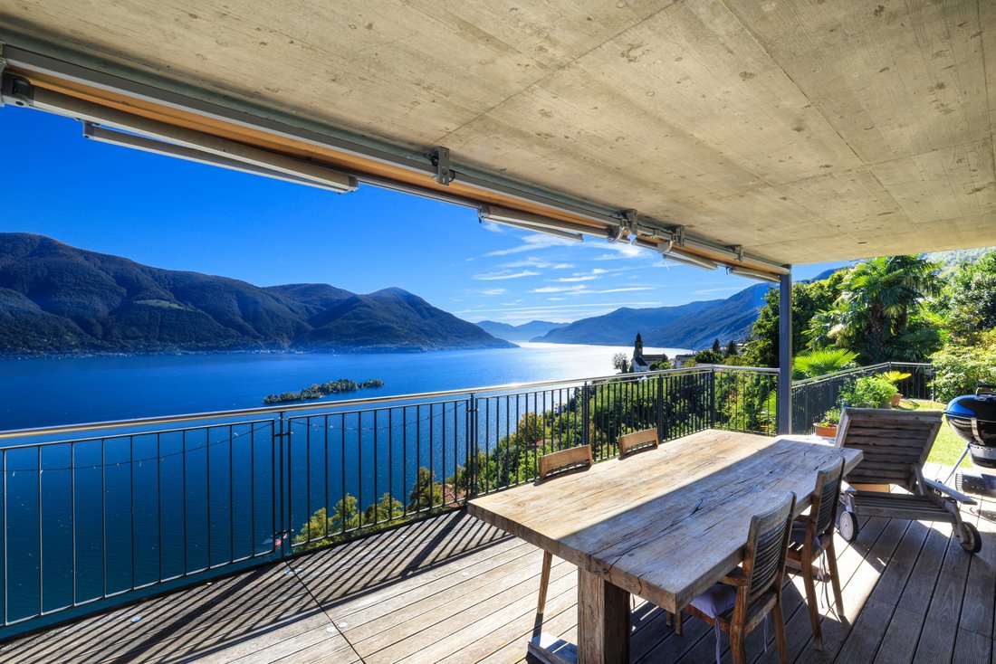 Villa With Spectacular View Of Lake In Ronco Sopra Ascona, Ticino ...
