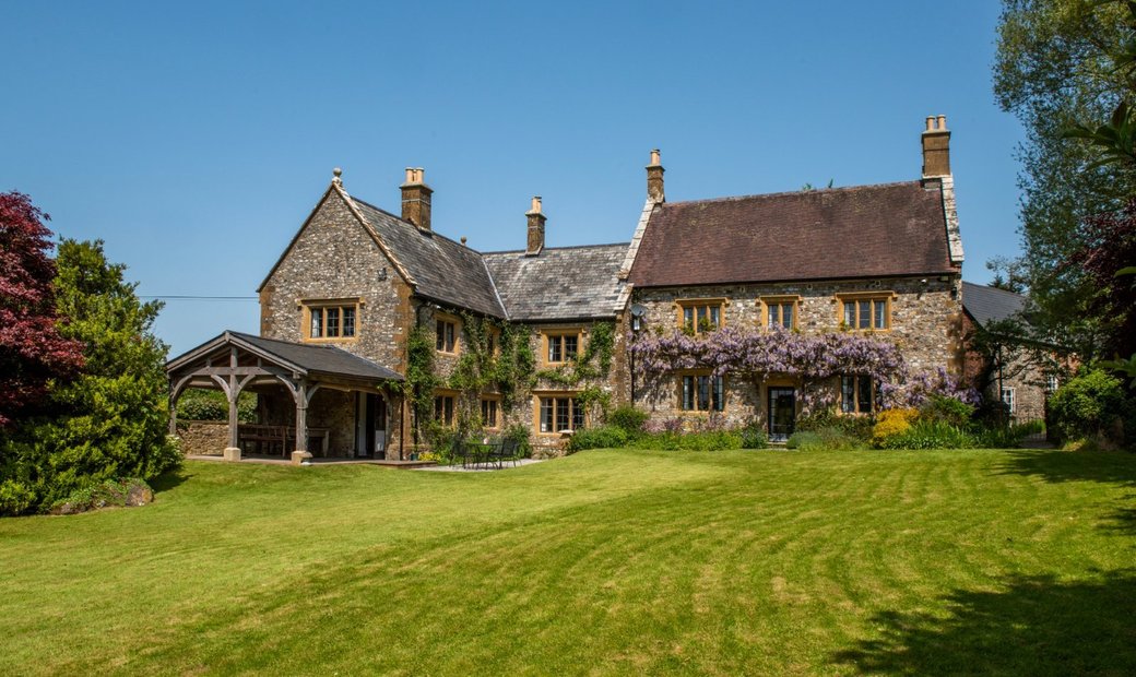 An Early Georgian Farmhouse With A In Axminster, England, United ...