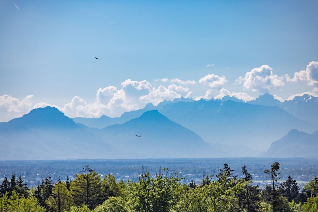 Spectacular Panoramic Views As Far In Feldkirchen Westerham, Bavaria ...