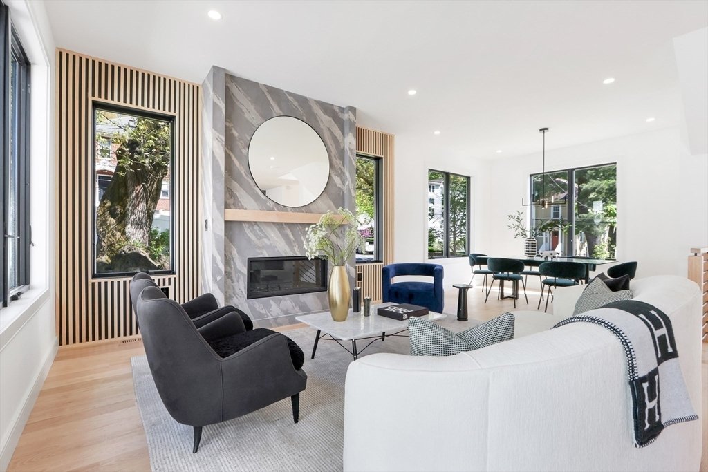 Sleek Townhome Showcasing Modern In Newton, Massachusetts, United ...