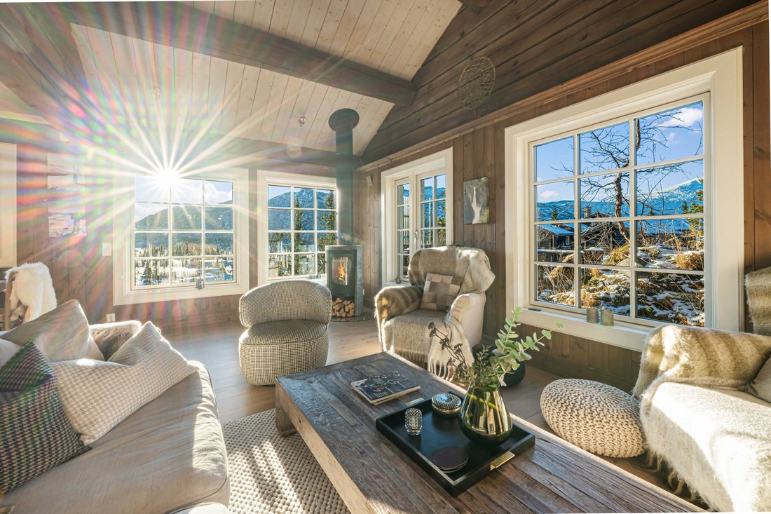 Log Cabin With Optimal Sun Exposure And Fantastic In Rjukan, Telemark ...