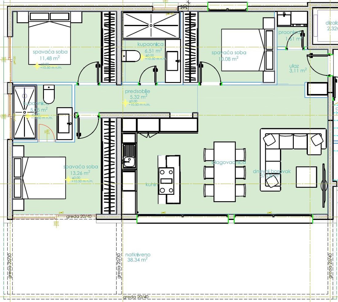 Apartment With Garden, 2nd Row In Sveti Filip I Jakov, Zadar County ...