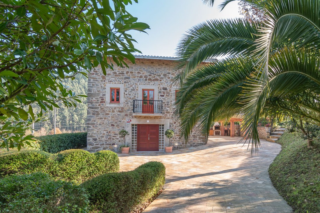 Beautiful Stone House Surrounded By Nature, In Gordexola, Basque ...