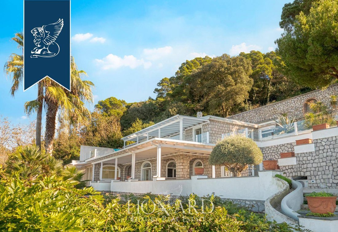 Exclusive Panoramic Villa Facing The Sea On The In Anacapri, Campania ...