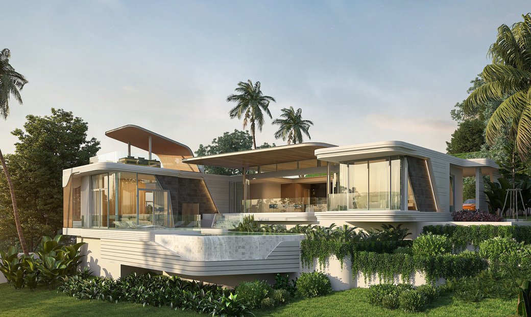 Contemporary Hillside Pool Villa By Botanica In Choeng Thale, Phuket ...