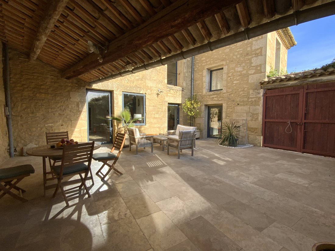 Unique Stone House With Courtyard, Pool, And Garages In Uzès, Occitanie ...