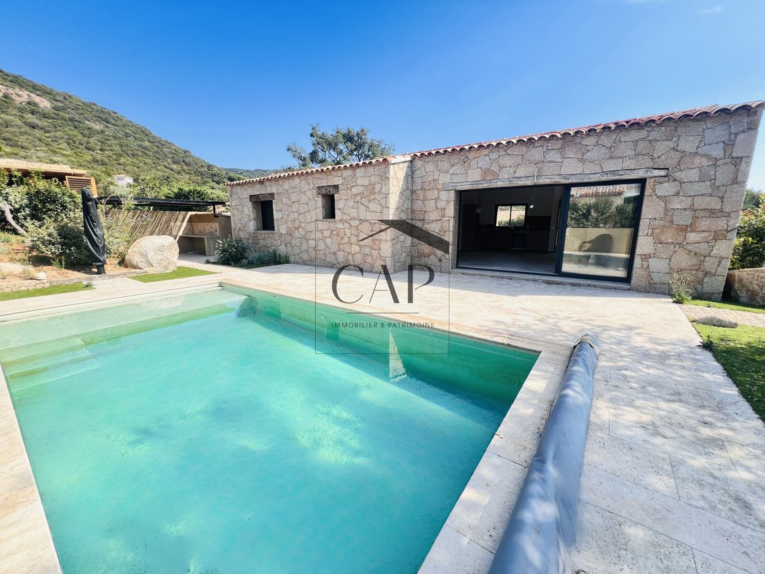 Superb New Modern Stone Sheepfold T3 With Private En Zonza, Córcega ...
