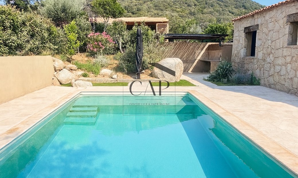 Superb New Modern Stone Sheepfold T3 With Private En Zonza, Córcega ...