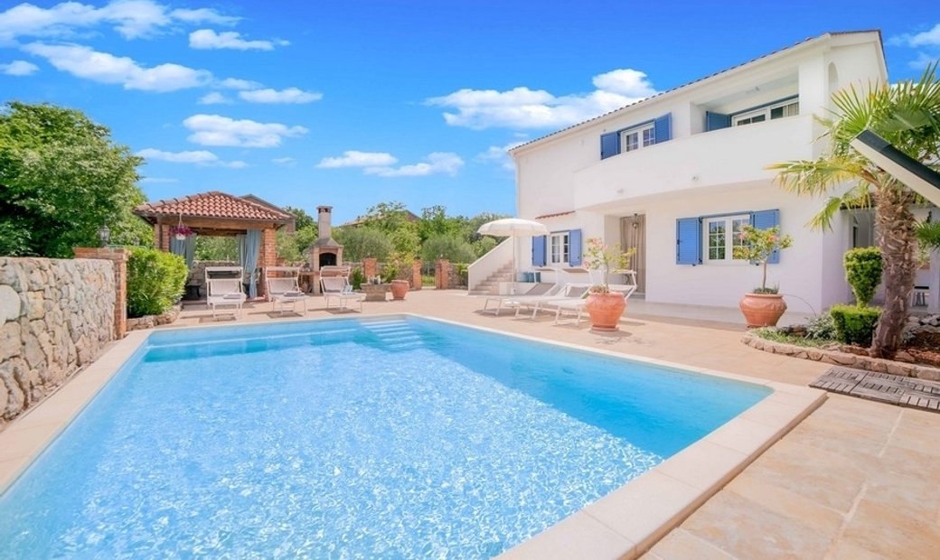 Mediterranes Haus Mit Pool In Turcic, Primorje Gorski Kotar County ...