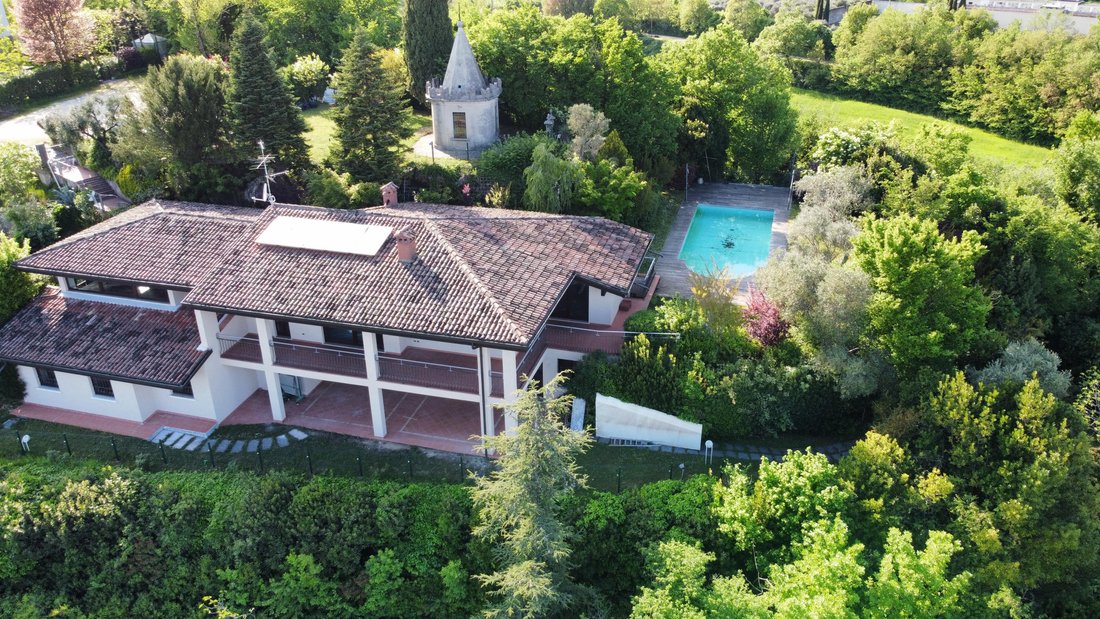 Villa On The Hill With Lake View In Soiano Del Lago, Lombardy, Italy ...