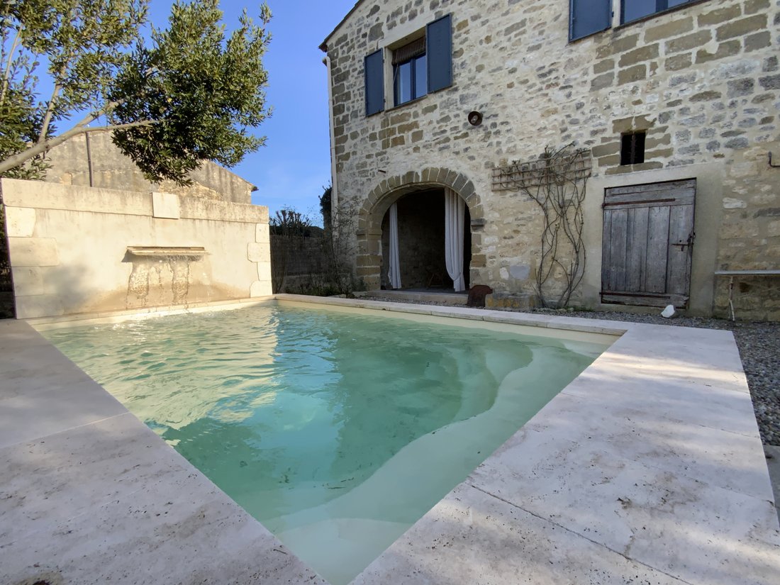 Stone Village House With Land And Swimming Pool. In Uzès, Occitanie ...