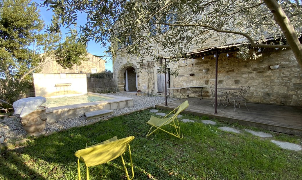 Stone Village House With Land And Swimming Pool. In Uzès, Occitanie ...