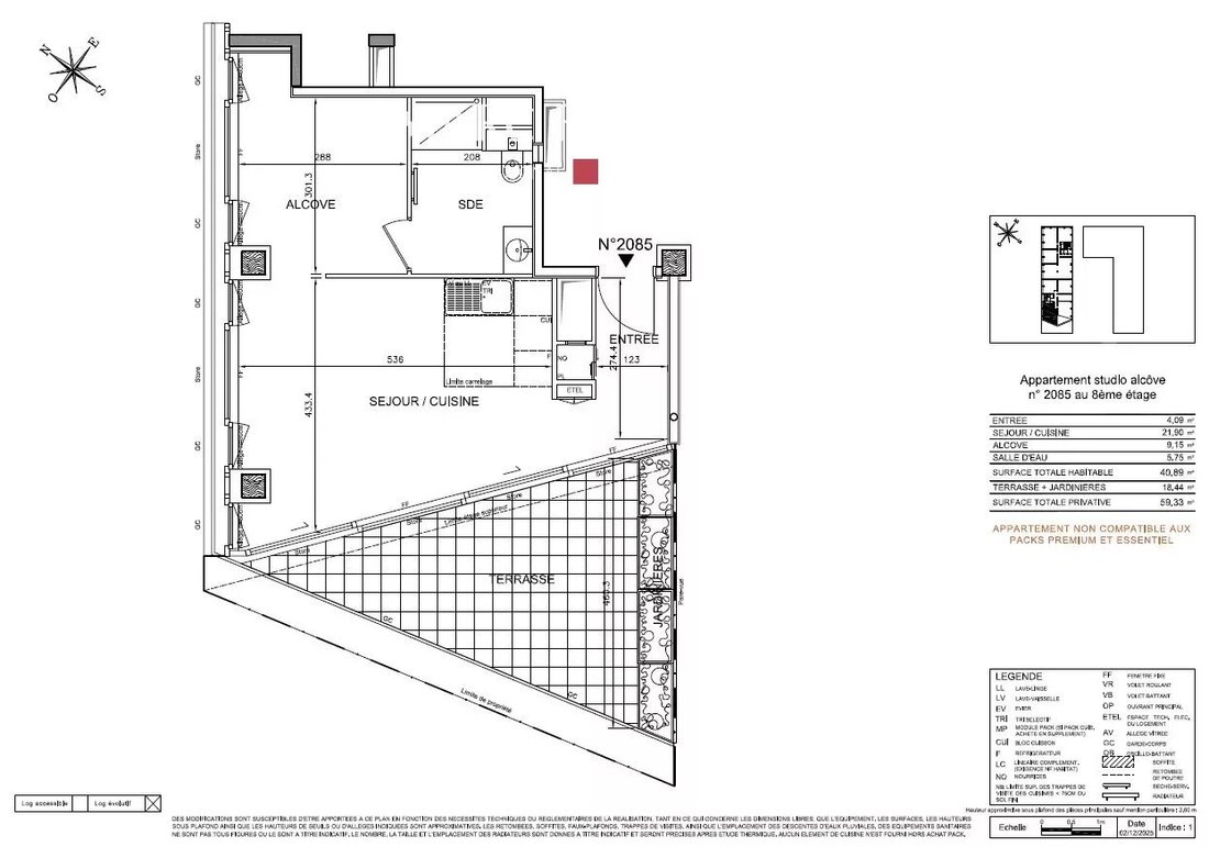 Paris 13th — Neues Luxus Studio — In Paris, île De France, Frankreich ...