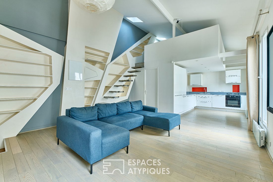 Top Floor, Loft Style Design In Jules Joffrin In Paris, île De France ...