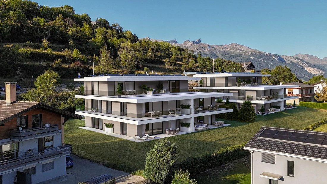 4.5 Room Ground Floor Apartment En Mollens, Cantón Del Valais, Suiza En ...