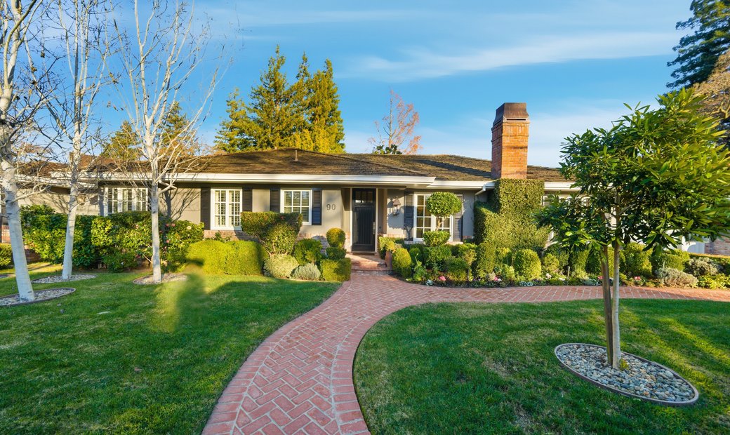 Elegant Single Level Ranch Style In Emerald Hills, California, United ...