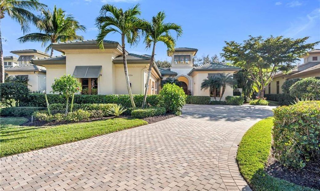 Courtyard Grandeur Defined By Resort‑Style In Naples, Florida, United ...