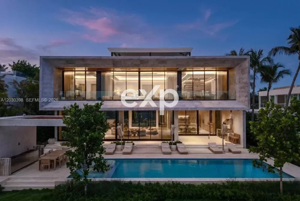 Architectural Waterfront Masterpiece On In Miami Beach, Florida, United ...