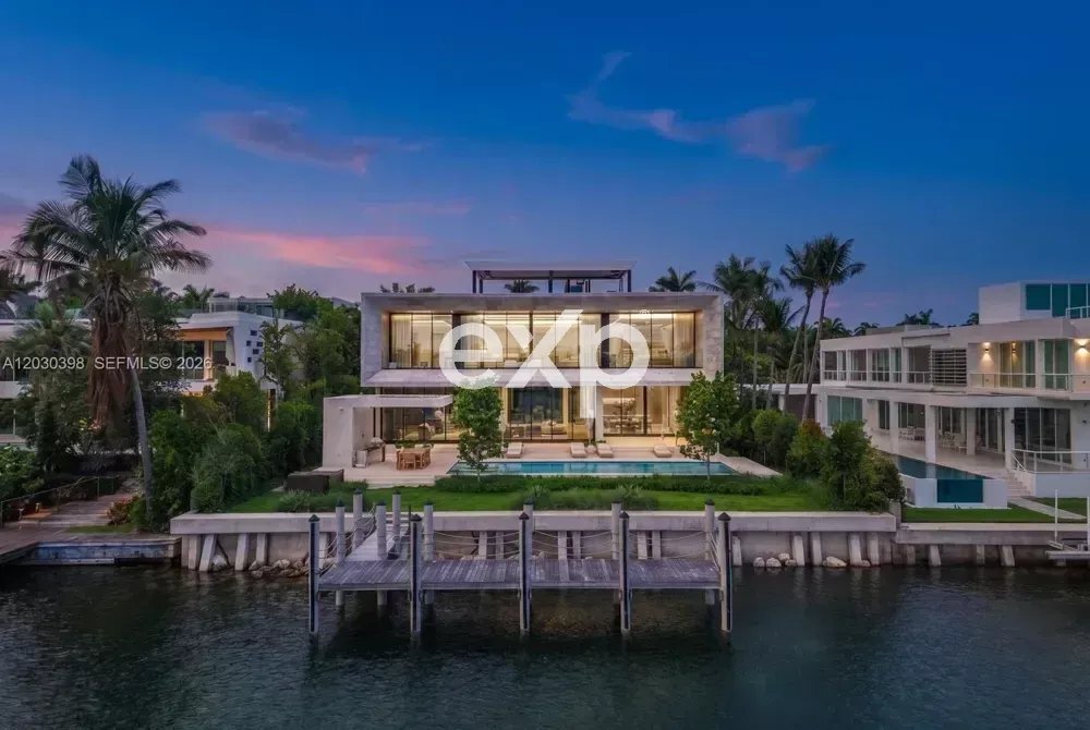 Architectural Waterfront Masterpiece On In Miami Beach, Florida, United ...