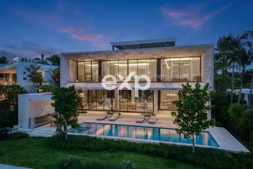 Architectural Waterfront Masterpiece On In Miami Beach, Florida, United ...