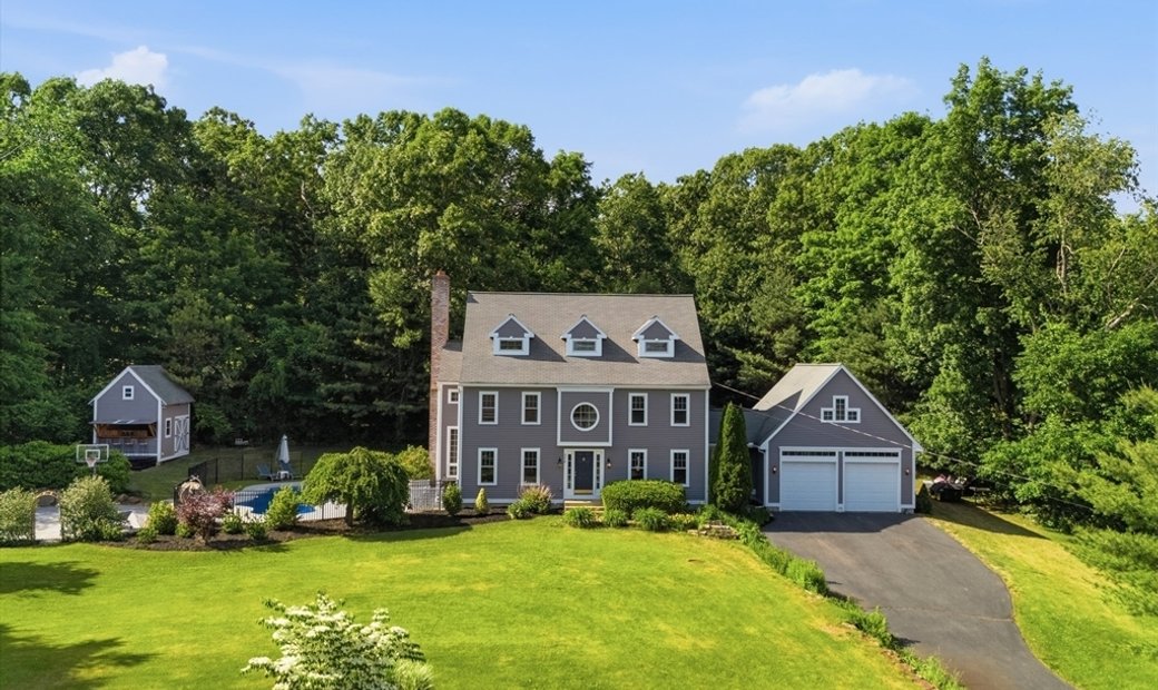 Elegant Colonial With Private In Boylston, Massachusetts, United States ...