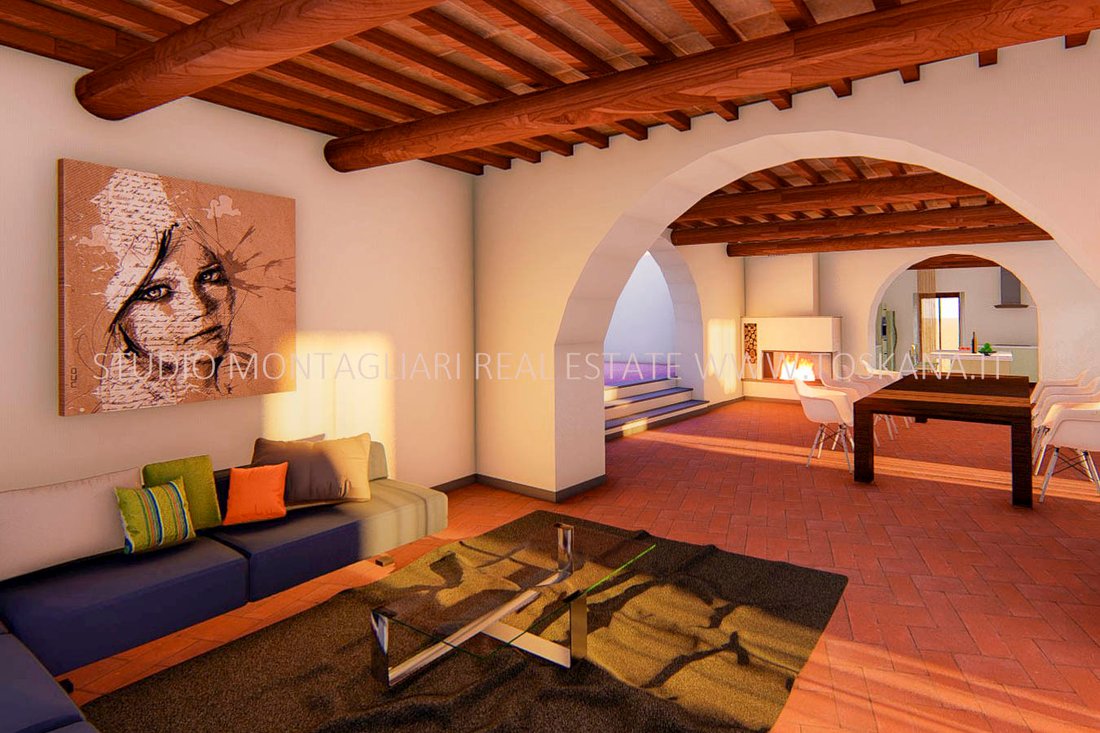 Typical Tuscan Farmhouse With Annexes In Castellina In Chianti, Tuscany ...